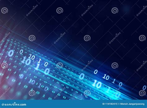 Digital Code Number Abstract Technology Background Stock Illustration
