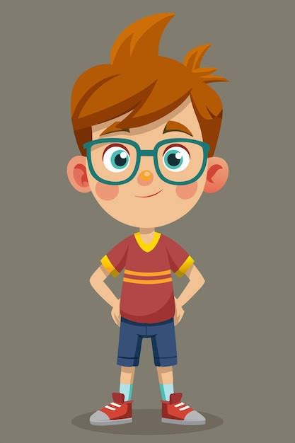 3d Illustration Of Nerd Boy Posing Premium Ai Generated Image