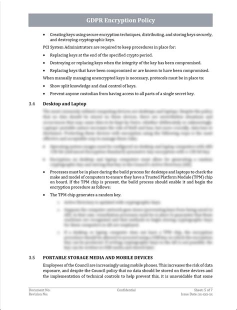 Gdpr Encryption Policy Template It Governance Docs