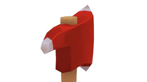 Fireman Axe Hand Painted 3d Model Cgtrader