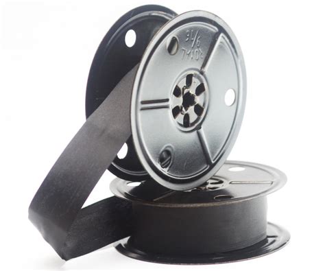 Royal Twin Metal Spools With Fresh Black Ribbon For Quiet De Luxe