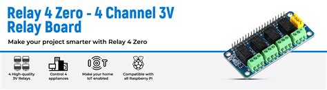 Relay 4 Zero 4 Ch 3v Relay Board For Raspberry Pi Oz Robotics