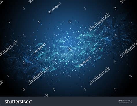 Network Technology Communication Background Vector Illustration Stock