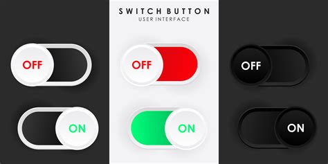 Minimalist Switch Button On Off In Neumorphism Design Vector Art At Vecteezy