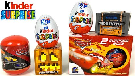 Surprises 🎊 With Kinder Surprise Disney Pixar Cars 3 Driven Blind Box