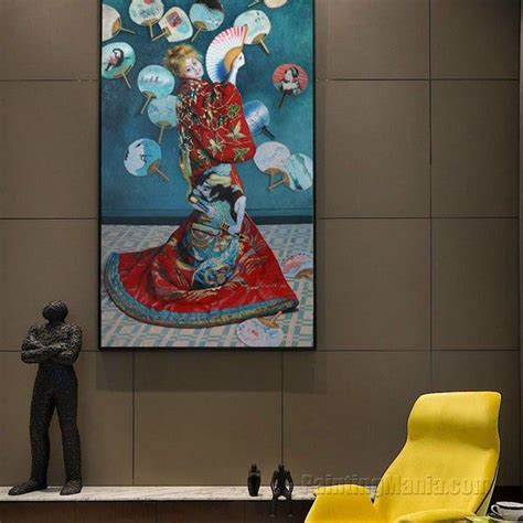 La Japonaise Camille Monet In Japanese Costume Claude Monet Hand