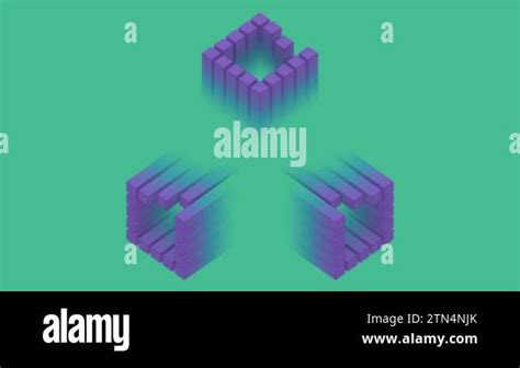 Trendy Neon Colored Digital Background With Infinite Seamless Loop Animation Of Rectangular