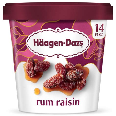 Haagen Dazs Rum Raisin Ice Cream 14 Fl Oz Frozen