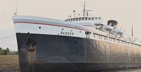 Iconic Car Ferry Ss Badger Dry Docked In Wisconsin For The Winter