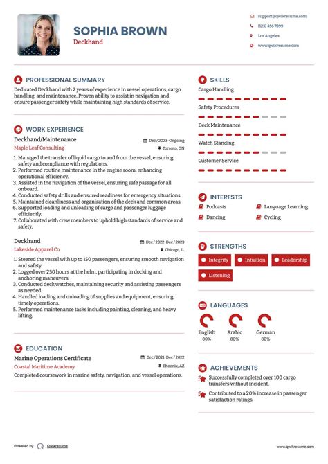 10 Deckhand Resume Samples And Templates For 2025