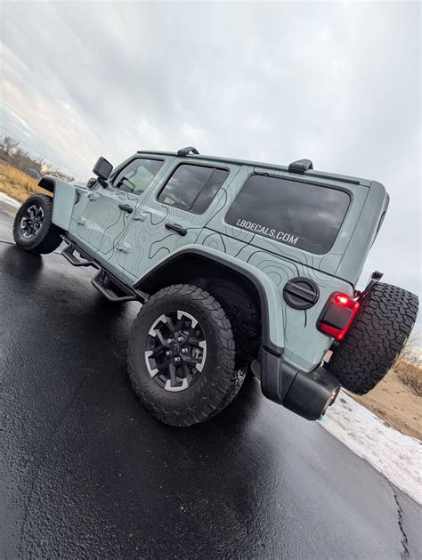Jeep Wrangler 2018 And Newer Jl Side Topographical Line Body Decal Pai Landb Designworks