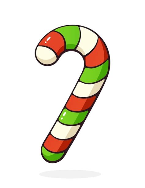 Premium Vector 1823cartooncandycaneredgreen