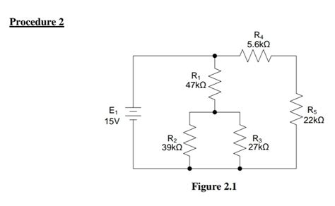Solved Procedure 2Figure 2.12. ﻿Calculate the voltages and | Chegg.com
