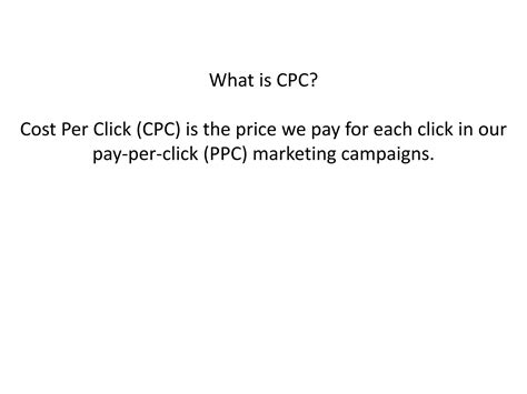 Difference Between Cpc And Cpm PPT