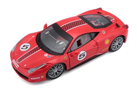 Ferrari 458 Challenge 5 Red Bburago 26302r 124 Scale Diecast