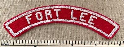Vtg Fort Lee Boy Scout Red And White Community Military Base Strip Patch