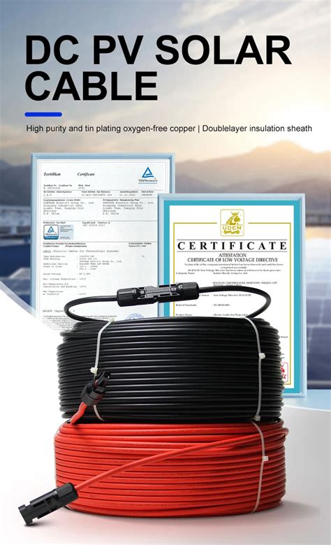 Dc Pv Interconnect Cable 4mm6mm Red And Black Cross Linked