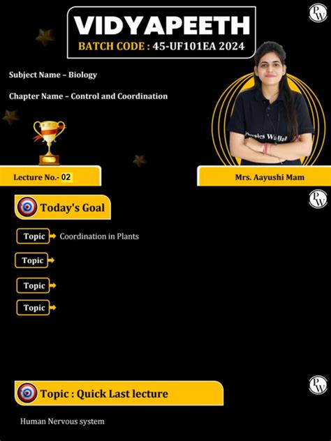 Control And Coordination 02 Class Notes 45 Uf101ea 2024 Pdf