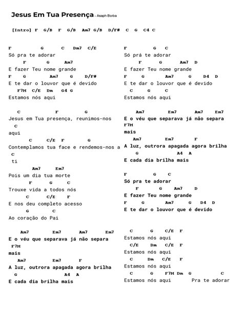 Jesus Em Tua Presença Asaph Borba C Pdf