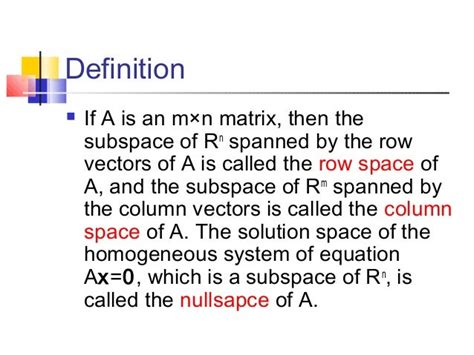null space rank and nullity theorem