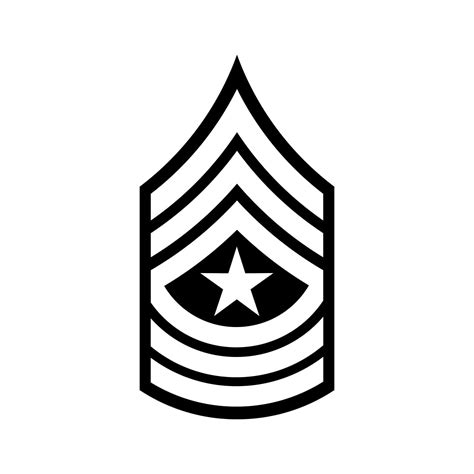 E 9 Sergeant Major Rank Sticker Decal Die Cut Self Adhesive Vinyl