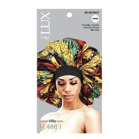 Lux By Qfitt Luxury Silky Satin Bonnet Jumbo Beauty Queens Cosmetics