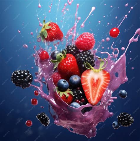 Premium Ai Image Berry Mix Concept Assortment Of Fresh Berry