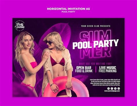 Premium Psd Pool Party Template Design
