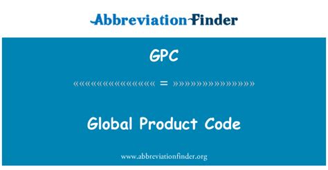 Gpc Signifie Code Du Produit Global Global Product Code