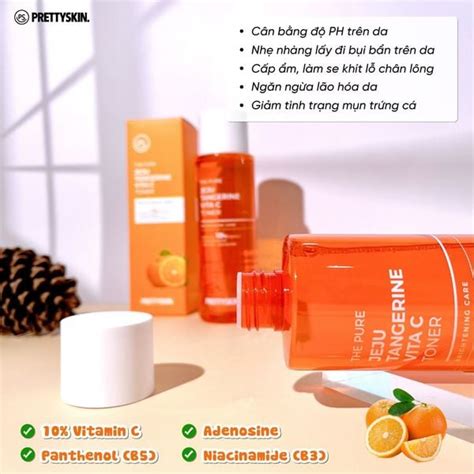 Tinh Chất Vita C Pretty Skin The Pure Jeju Tangerine Vita C Ampoule 52