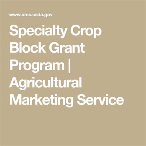 Specialty Crop Block Grant Program