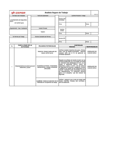 Levantamiento De Carga Bluk Drum Pdf Camión Factores Humanos Y