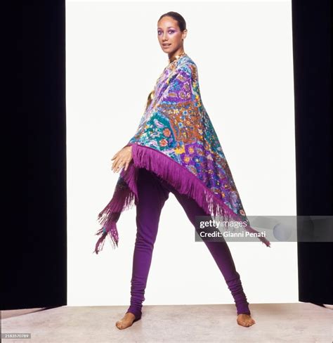 Model Marisa Berenson Wears A Hand Printed Crushed Panne Velvet News