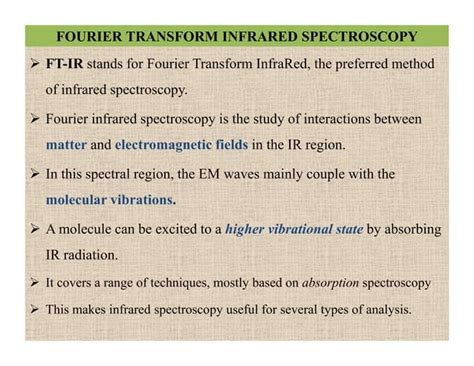 Fourier Transform Infrared Spectroscopy Pdf Chemistry Science