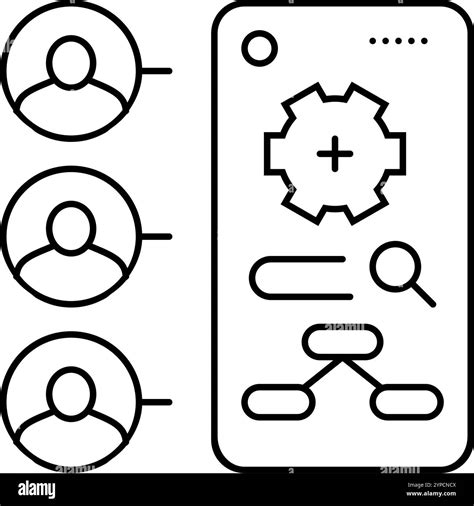 Contextual Inquiry Ux Ui Design Line Icon Vector Illustration Stock