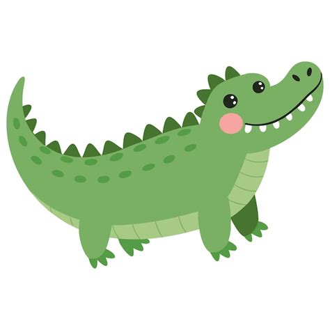 Premium Vector Cute Crocodile Vector Illustration