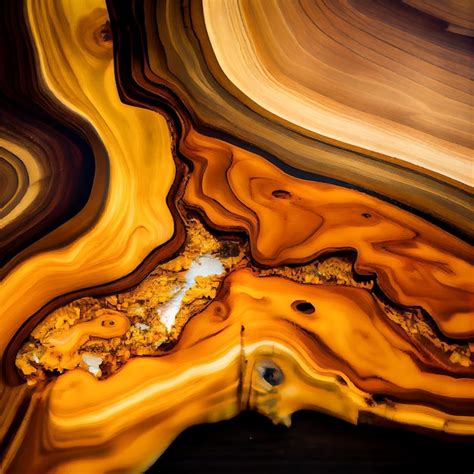 Premium Photo Wood Slab With Epoxy Resin Surface Abstract Background