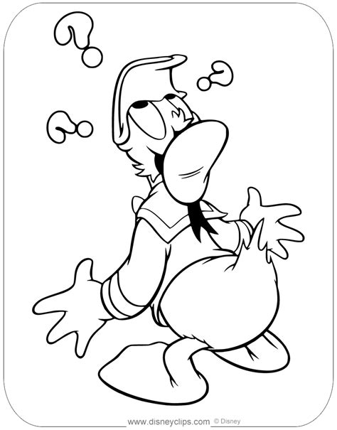 Donald Duck Sketch For Coloring