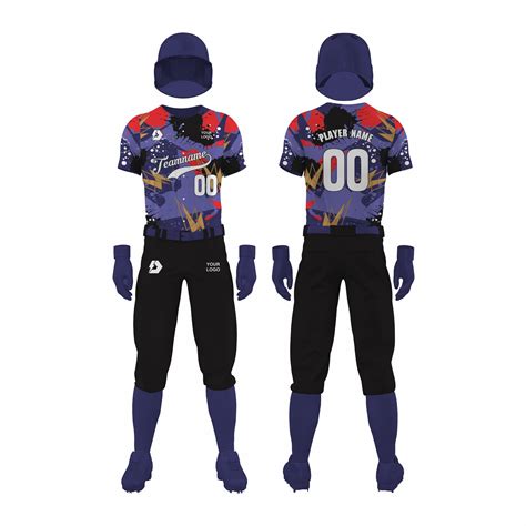 Custom Navy Blue Multi Colored Baseball Uniformjersey Depex Sportswear