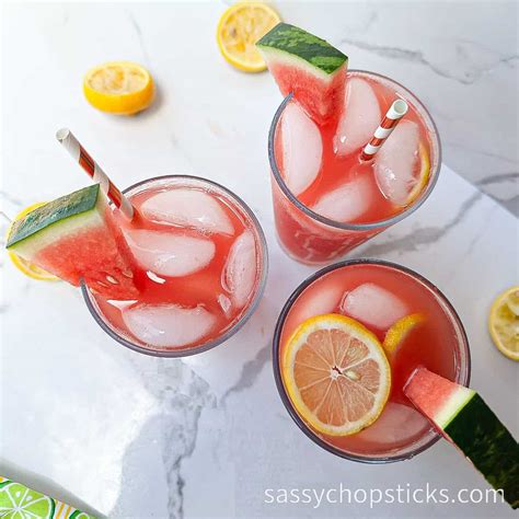 Easy Fresh Watermelon And Lemon Juice Sassy Chopsticks