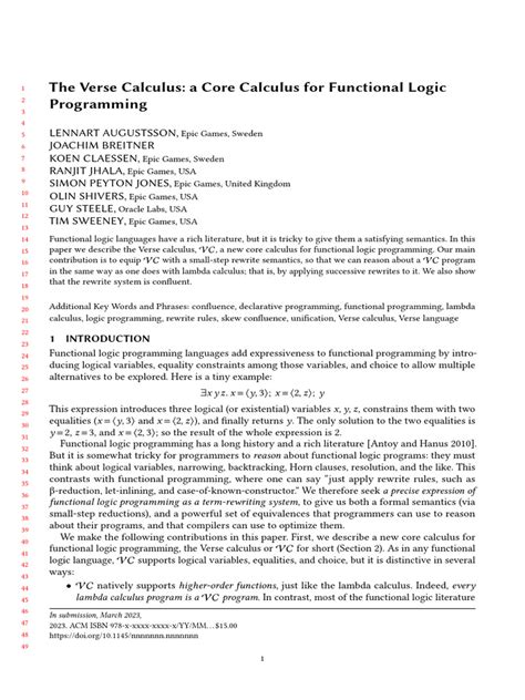 Huge Update To Verse Programming Language Verse Calculus Doc By Epic