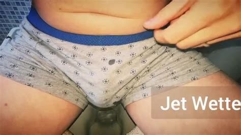 Desperately Peeing Into Boxers