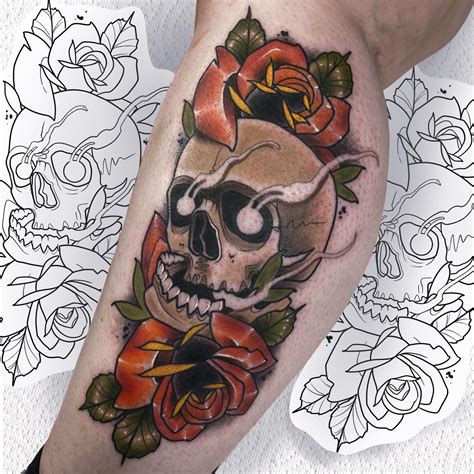 Neo Traditional Skull