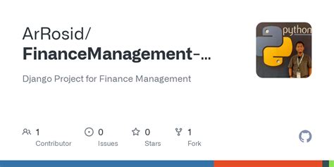 Github Arrosidfinancemanagement Django Django Project For Finance Management