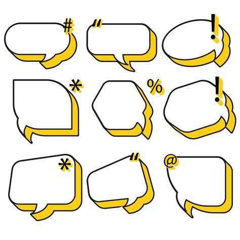 Classic Speech Bubble Vector Design With Yellow Shadow 41450563 Vector
