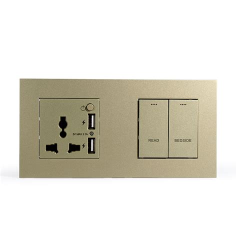 Modbus Communication Bedside Switch Panel And Universal Power Socket Of Whole Hotel Smart