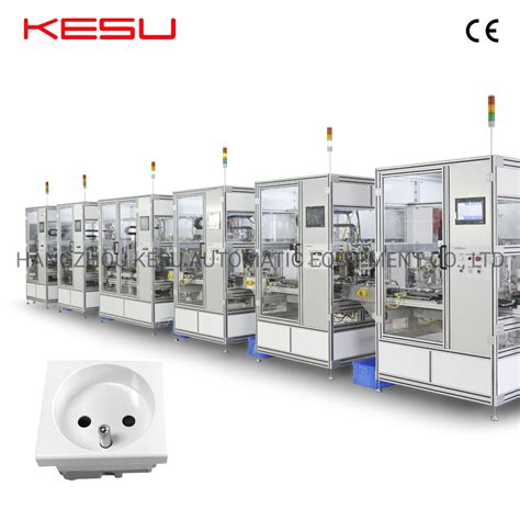 Full Automatic Europe Socket Assembly Automation Line Socket Testing