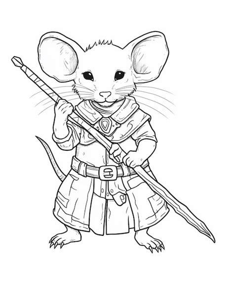 Premium Ai Image A Mouse With A Sword In His Hand