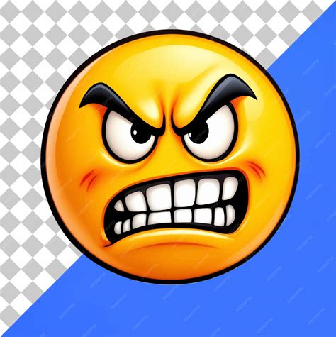 화가 난 얼굴 이모지 아이콘 프리미엄 Ai 생성 벡터