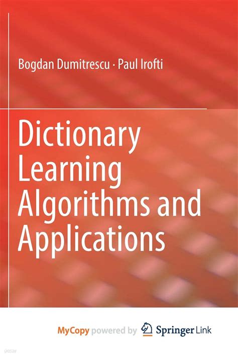 Dictionary Learning Algorithms And Applications 예스24